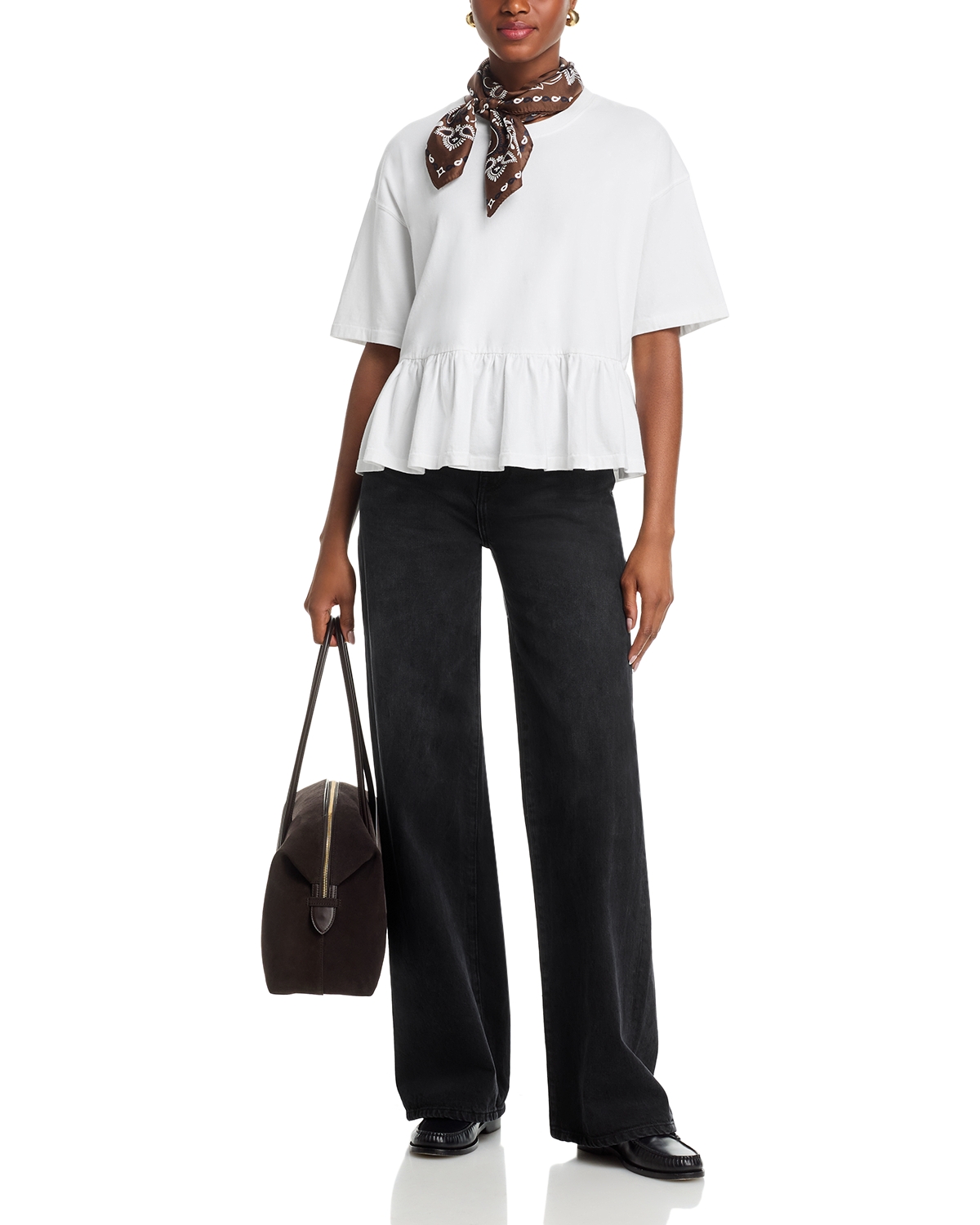 THE GREAT. Oversized Ruffle Tee